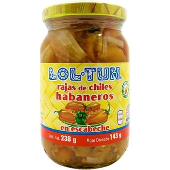 La Mexicana - Loltun Rajas Chile Habanero 238g | Fairmart