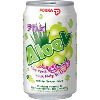Vale Store - Pokka Aloe White Grape Juice with Pulp Bits 300ml | Fairmart