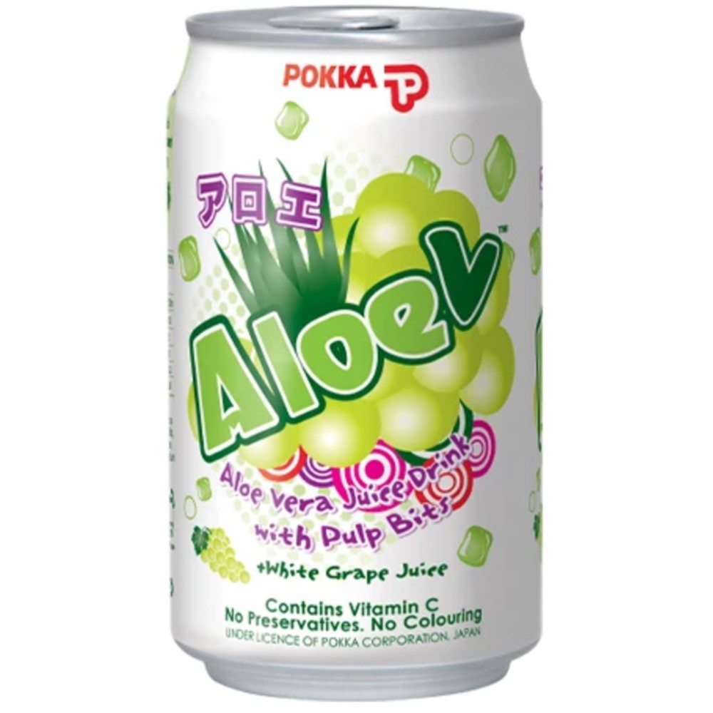 Vale Store - Pokka Aloe White Grape Juice with Pulp Bits 300ml | Fairmart