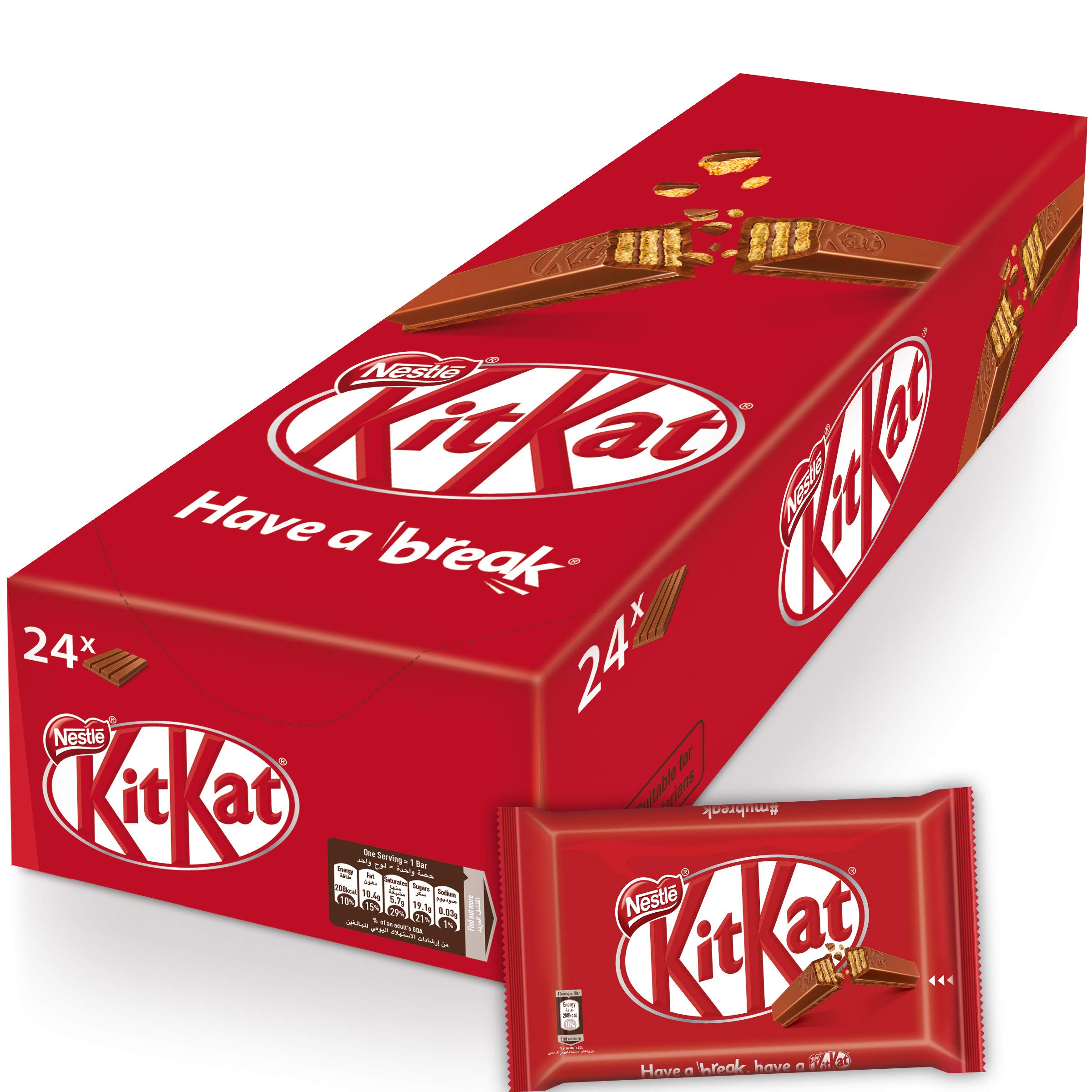 Indian Supermarket - Nestle Kit Kat Milk Chocolate Candy Bar 24 x 35g ...