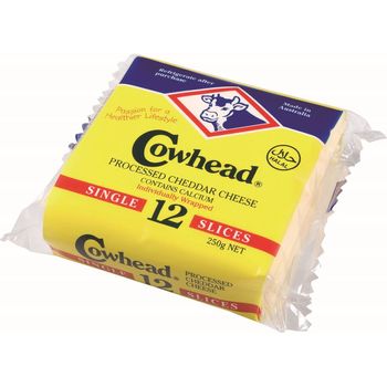 Double One Minimart - Cowhead Cheese Slices Cheddar 12pcs 250g | Fairmart